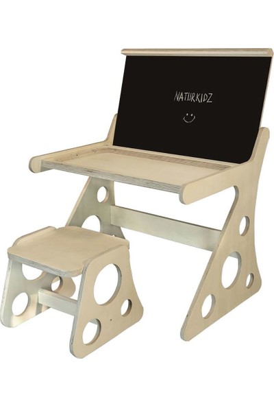 Naturkidz Retro Çocuk Çalışma Masası Takımı