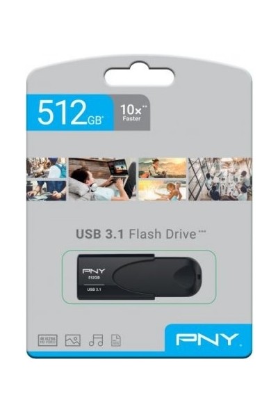 Pny Attaché 4 512GB USB 3.1 Flash Bellek (FD512ATT431KK-EF)