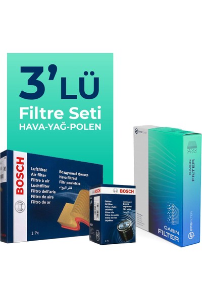 Bosch Subaru Xv 1.6 Filtre Bakım Seti (2012-2017) 3 Lü Bosch Subaru Xv 1.6 Filtre Bakım Seti (2012-2017) 3 Lü