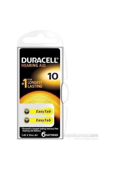 Tuuverse Duracell 10 Numara 6 Lı Işitme Cihazı Pili