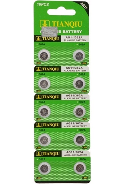 Tuuverse Tıanqıu AG11 LR721/362 Alkalin 10'lu Düğme Pil