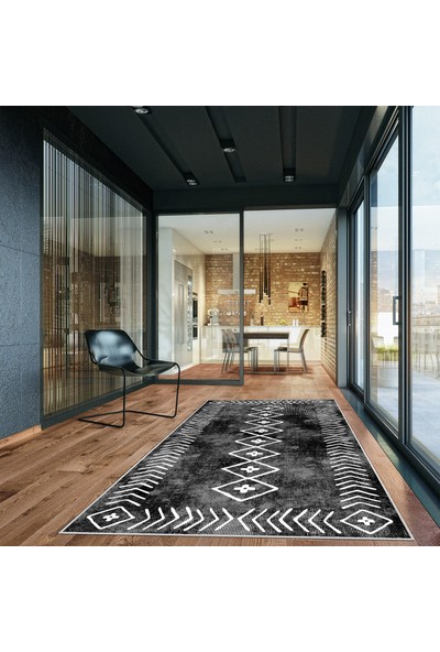 West Home Dijital Baskı Yıkanabilir Kaymaz Taban Salon Halısı Mutfak Halısı Yolluk ve Banyo Paspası