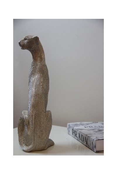 Athe Hyena Gümüş Heykel/biblo/polyester Athe Hyena Gümüş Heykel/biblo/polyester