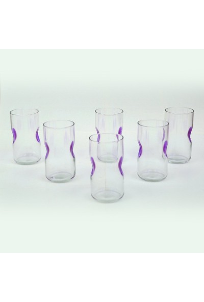 Fecra Giove Cooler 6'lı Meşrubat Bardağı Seti Mor