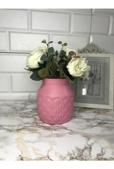 Parla Dekoratif Desenli Saksı Şeker Pembe Venüs PS3904