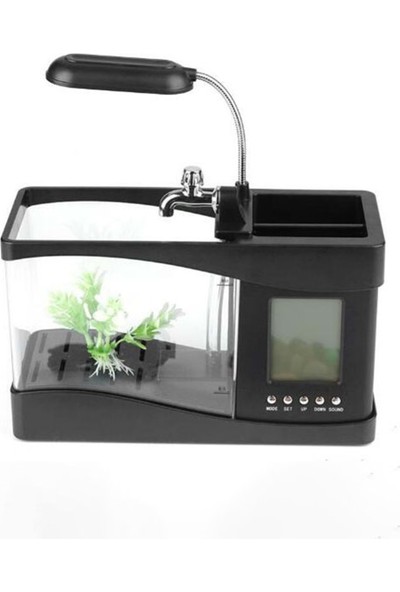 Dailylink Dekoratif USB Masaüstü Mini Akvaryum Balık Tankı Dailylink Dekoratif USB Masaüstü Mini Akvaryum Balık Tankı