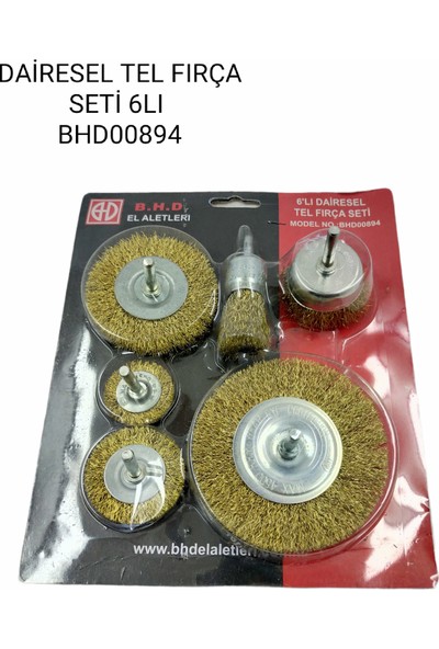 Komodo B.h.d Dairesel Tel Fırça Seti 6li Komodo B.h.d Dairesel Tel Fırça Seti 6li