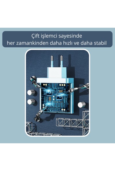 Lime Electronics 65W Gan Şarj Cihazı ( 2 Usb-A & 1 Usb-C ) Apple iPhone, Android, Macbook Şarj Adaptörü Lime Electronics 65W Gan Şarj Cihazı ( 2 Usb-A & 1 Usb-C ) Apple iPhone, Android, Macbook Şarj Adaptörü