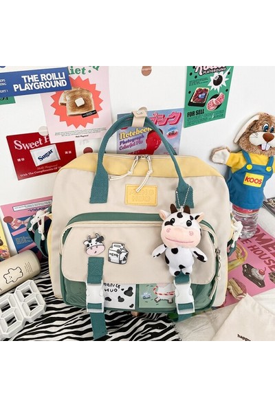 Kalavika Kadınlar Sevimli Inek Sırt Çantası Kadın Öğrenci College Schoolbag Kız Rozet Çok Fonksiyonlu Sırt Kawaii Bayanlar Naylon Çanta Dwaterproof Su Geçirmez (Yurt Dışından) Kalavika Kadınlar Sevimli Inek Sırt Çantası Kadın Öğrenci College Schoolbag Kız Rozet Çok Fonksiyonlu Sırt Kawaii Bayanlar Naylon Çanta Dwaterproof Su Geçirmez (Yurt Dışından)