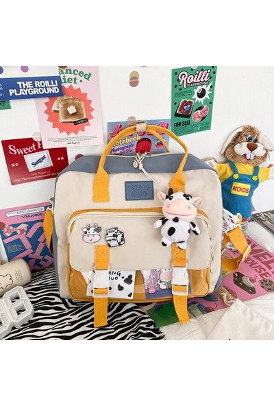 Kalavika Kadınlar Sevimli Inek Sırt Çantası Kadın Öğrenci College Schoolbag Kız Rozet Çok Fonksiyonlu Sırt Kawaii Bayanlar Naylon Çanta Dwaterproof Su Geçirmez (Yurt Dışından) Kalavika Kadınlar Sevimli Inek Sırt Çantası Kadın Öğrenci College Schoolbag Kız Rozet Çok Fonksiyonlu Sırt Kawaii Bayanlar Naylon Çanta Dwaterproof Su Geçirmez (Yurt Dışından)