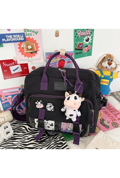 Kalavika Kadınlar Sevimli Inek Sırt Çantası Kadın Öğrenci College Schoolbag Kız Rozet Çok Fonksiyonlu Sırt Kawaii Bayanlar Naylon Çanta Dwaterproof Su Geçirmez (Yurt Dışından) Kalavika Kadınlar Sevimli Inek Sırt Çantası Kadın Öğrenci College Schoolbag Kız Rozet Çok Fonksiyonlu Sırt Kawaii Bayanlar Naylon Çanta Dwaterproof Su Geçirmez (Yurt Dışından)