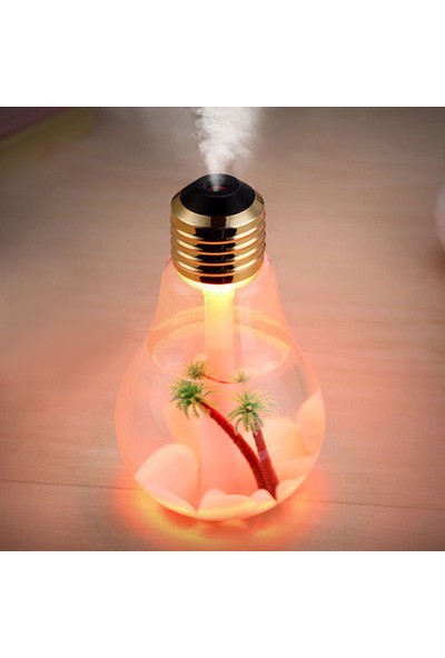 Led Işıklı Hava Nemlendirici Buhar Makinası Ampul Şekilli