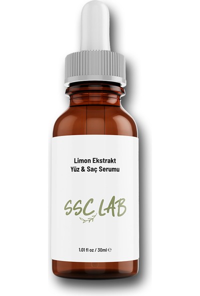 Ssc Lab Limon Ekstraktlı Yüz Cilt & Saç Serumu • %100 Doğal, Laboratuvar Onaylı, Kimyasal Içermeyen Bitki Özü, Yenilebilir Kozmetik Ssc Lab Limon Ekstraktlı Yüz Cilt & Saç Serumu • %100 Doğal, Laboratuvar Onaylı, Kimyasal Içermeyen Bitki Özü, Yenilebilir Kozmetik