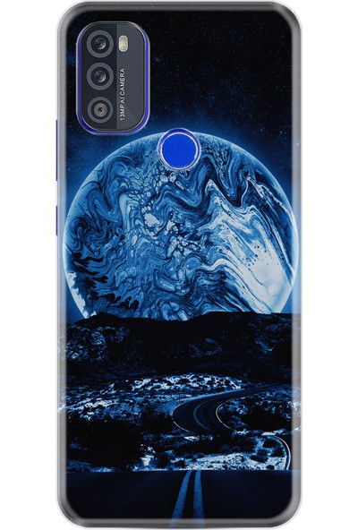 Kılıfland Reeder P13 Blue Max Pro 256 GB Kılıf Silikon Desen Özel Seri Mavi Gece 1605