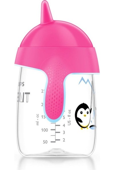 Philips Avent Avent Yeni Penguen Damlatmaz Bardak - 18M+ 12 340 ml - Pembe