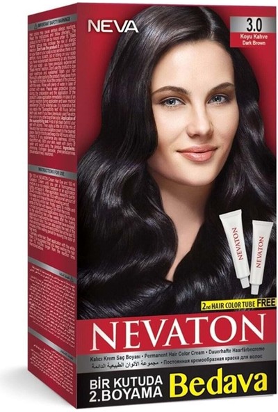 Nevaton Saç Boyası Seti 3.0 Koyu Kahve Nevaton Saç Boyası Seti 3.0 Koyu Kahve