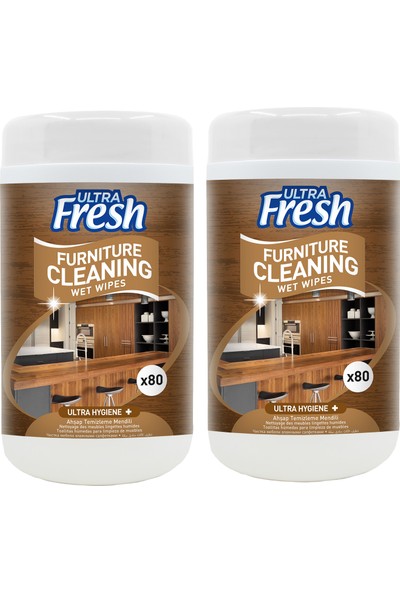 Ultra Fresh Mobilya ve Ahşap Yüzey Temizleme Mendili Kutulu 80 Yaprak X2 Ultra Fresh Mobilya ve Ahşap Yüzey Temizleme Mendili Kutulu 80 Yaprak X2