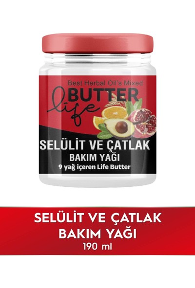 Selülit ve Çatlak Jeli 190ML 9 Yağ Içeren Life Butter Jeli Selülit ve Çatlak Jeli 190ML 9 Yağ Içeren Life Butter Jeli