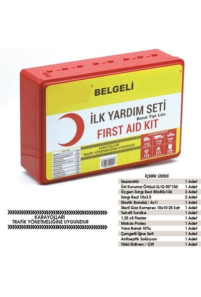 Modacar Proaid Kutulu Ilk Yardım Seti Organizer Kutu 6'lı