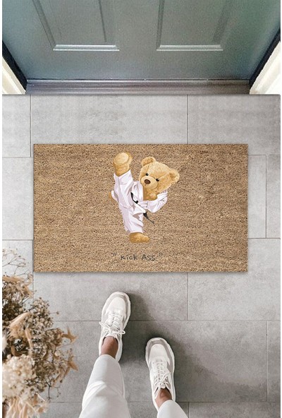 Silkcoat Home Bej Kapı Önü Paspası Kick Ayıcık Desen PS926 Silkcoat Home Bej Kapı Önü Paspası Kick Ayıcık Desen PS926