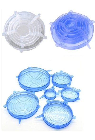 Tuuverse 6 Lı Kapak Silikon Tencere Tabak Saklama Bonesi Tuuverse 6 Lı Kapak Silikon Tencere Tabak Saklama Bonesi