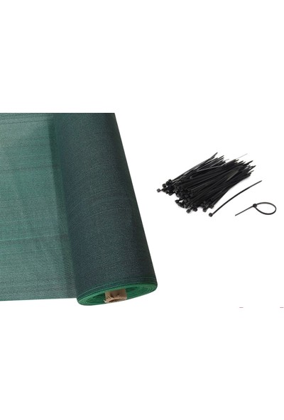 2x5 Metre %95 Gölgelik File Bahçe Duvarı Inşaat Otopark Çit Filesi Gölgeleme Filesi Duvar Kumaşı Tel Tülü Bağlama Kelepçeli