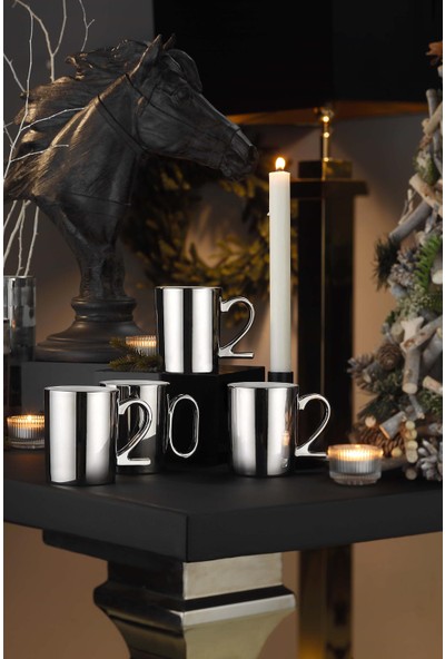 Kütahya Porselen Forest 4 Lü Mug Bardak Seti