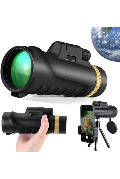 Generic 12X42 Kompakt Monoküler Dürbün, Starkope Teleskop(Siyah) (Yurt Dışından)