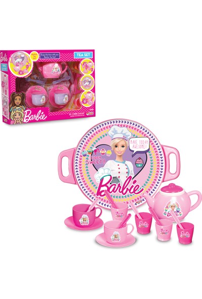 Barbie Tepsili Çay Seti