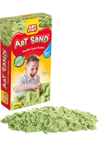 Art Craft Yeşil Kinetik Oyun Kumu (1000 Gr)