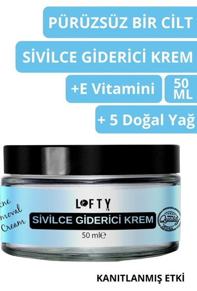 Sivilce Giderici Krem Lavanta Ve Çay Ağacı Özü E-Vitamini Cilt Kremi Leke Giderici Krem 50ml
