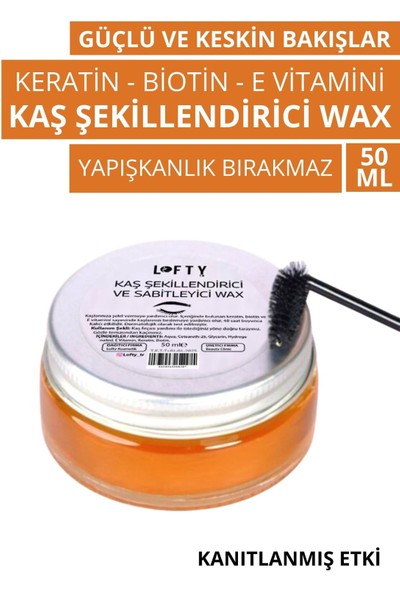 Kaş Şekillendirici Ve Sabitleyici Wax - E Vitamini, Keratin Ve Biotin Sayesinde Besler - 50ml Kaş Şekillendirici Ve Sabitleyici Wax - E Vitamini, Keratin Ve Biotin Sayesinde Besler - 50ml