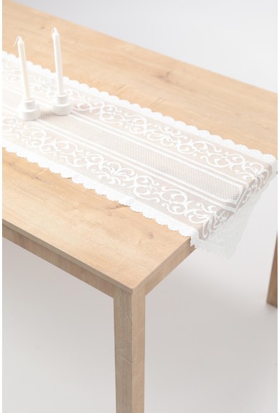 Favora Lüx Örme Desen Runner 40X140 - Ekru