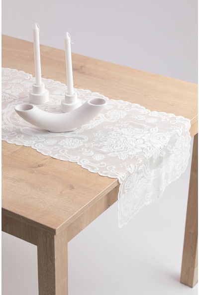 Favora Örme Desenli Runner 40X150 - Ekru Favora Örme Desenli Runner 40X150 - Ekru