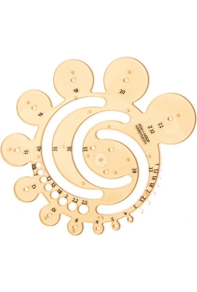 Just For U Çok Amaçlı Yarıçap Şablonu Çizim Cetveli - Sarı (Yurt Dışından)