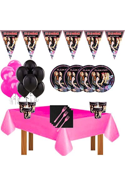 Black Pink Doğum Günü Parti Süsleri Süsleme Seti Black Pink Doğum Günü Parti Süsleri Süsleme Seti