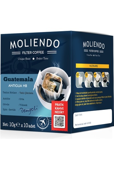 Moliendo Guatemala Antigua Hb Pratik Filtre Kahve 10X10G