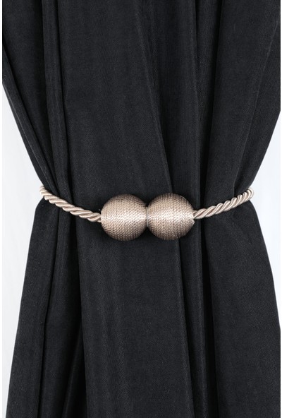 Favora 2li Mıknatıslı Perde Toplayıcı Braçol - Vizon