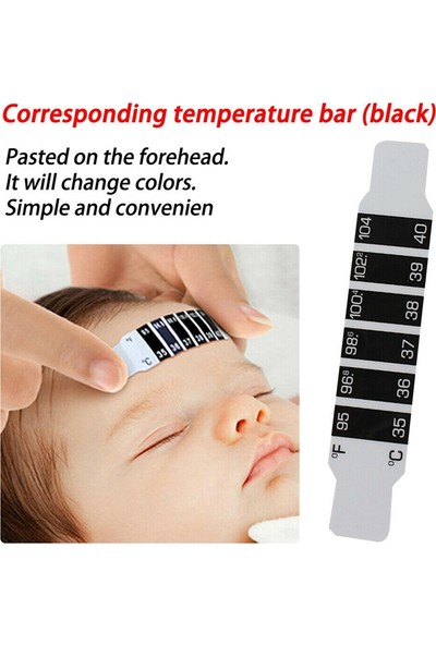 Guangdong Spirit 6x Bebek Çocuk Çocuk Alın Baş Şerit Ateş Termometre Tature Test Sticker Guangdong Spirit 6x Bebek Çocuk Çocuk Alın Baş Şerit Ateş Termometre Tature Test Sticker