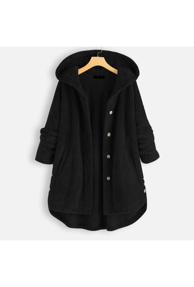 Wonderland Kadın Kalın Uzun Kapüşonlu Desenli Peluş Kaban 2xl Beden - Siyah (Yurt Dışından) Wonderland Kadın Kalın Uzun Kapüşonlu Desenli Peluş Kaban 2xl Beden - Siyah (Yurt Dışından)