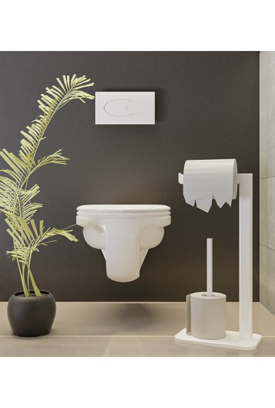 Swan Tall White Tuvalet Kağıtlığı