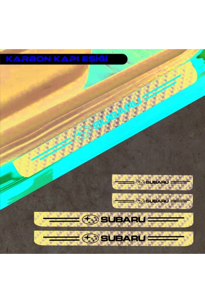Parla Subaru Justy Karbon Kapı Eşiği Oto Sticker 4 Adet Parla Subaru Justy Karbon Kapı Eşiği Oto Sticker 4 Adet