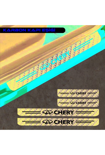 Parla Chery Tiggo Karbon Kapı Eşiği Oto Sticker 4 Adet Parla Chery Tiggo Karbon Kapı Eşiği Oto Sticker 4 Adet
