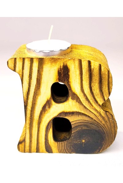 Efşan Harfli Dekoratif Otantik Mumluk B