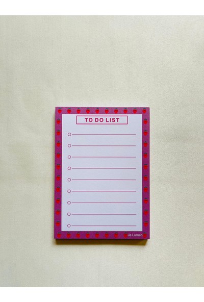 Jelumen Çilekli Todolist Not Defteri