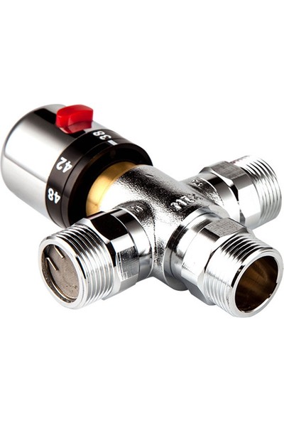 Guangdong Spirit Bakır 3 Yollu Termostatik Karışım Vanası - Gümüş (Yurt Dışından) Guangdong Spirit Bakır 3 Yollu Termostatik Karışım Vanası - Gümüş (Yurt Dışından)