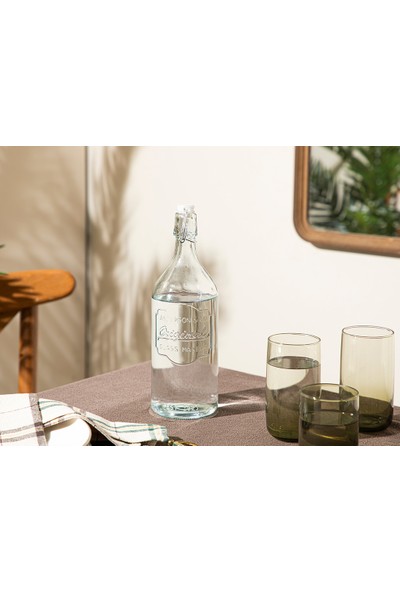 English Home Oslo Cam Saklama Şişe 1000 ml Şeffaf
