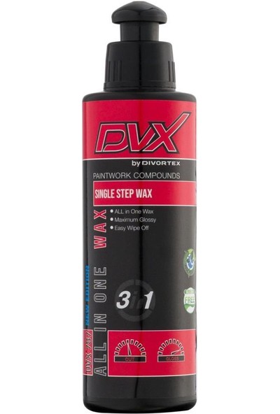 Divortex Dvx Single Step Wax 3'ü 1 Araba Pasta Cila Boya Koruma. 150 Ml. DVX787 Divortex Dvx Single Step Wax 3'ü 1 Araba Pasta Cila Boya Koruma. 150 Ml. DVX787