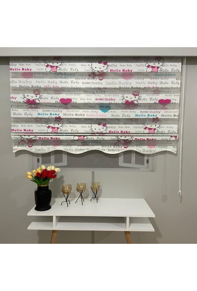 Volper Mekanik Volper VP805 Stor Zebra Perde Çoçuk Odası Hello Kitty Desenli Etek Dilimli Volper Mekanik Volper VP805 Stor Zebra Perde Çoçuk Odası Hello Kitty Desenli Etek Dilimli