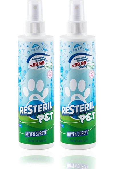 Resterıl Antibakteriyel Pet Hijyen Spreyi Kedi Kumu Kemirme Topu Anti Koku Yüzey Temizleyici 2'li Resterıl Antibakteriyel Pet Hijyen Spreyi Kedi Kumu Kemirme Topu Anti Koku Yüzey Temizleyici 2'li